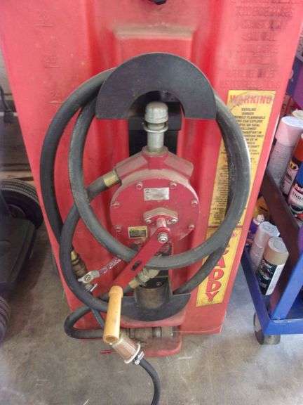 TODD CADDY PORTABLE GAS TANK W/ HAND CRANK PUMP - Bentley & Associates, LLC