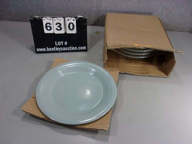 4 BABY BLUE CERAMIC PLATES - Bentley & Associates, LLC