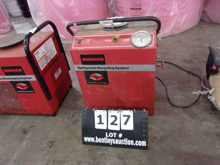 ROBINAIR REFRIGERANT RECYCLING SYSTEM, MODEL: 17150A, 115V, 1.9 AMPS, S ...