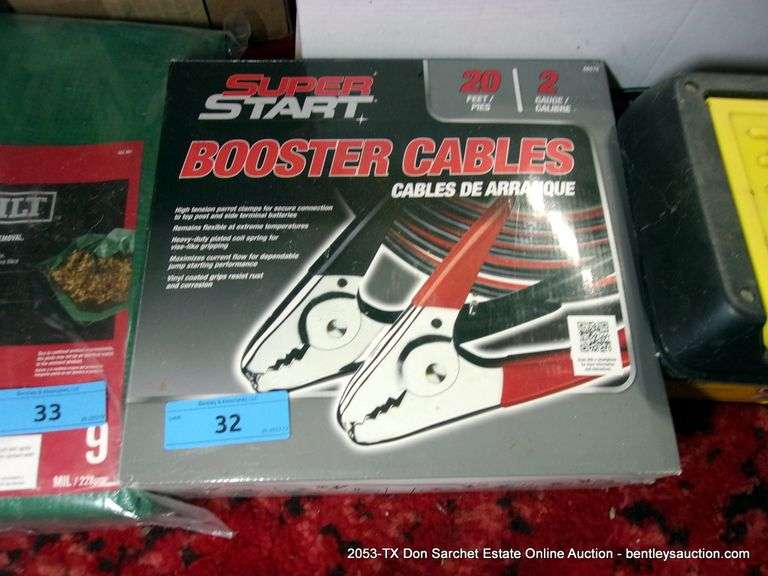 SUPER START 20' 2 GAUGE BOOSTER CABLES - Bentley & Associates, LLC