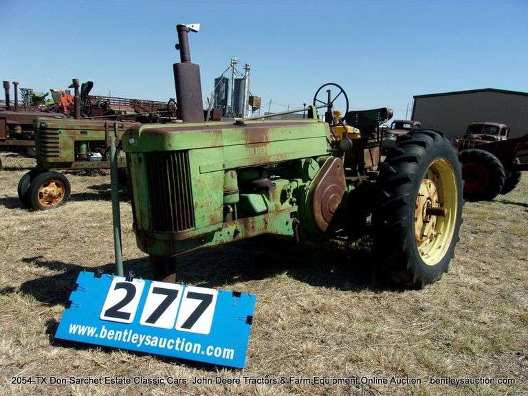 1956 JOHN DEERE MODEL 70 TRICYCLE ROW TRACTOR - S/N 7041159 - Bentley ...