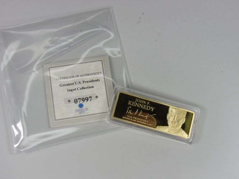 AMERICAN MINT GREATEST US PRESIDENTS INGOT COLLECTION - JOHN F. KENNEDY ...