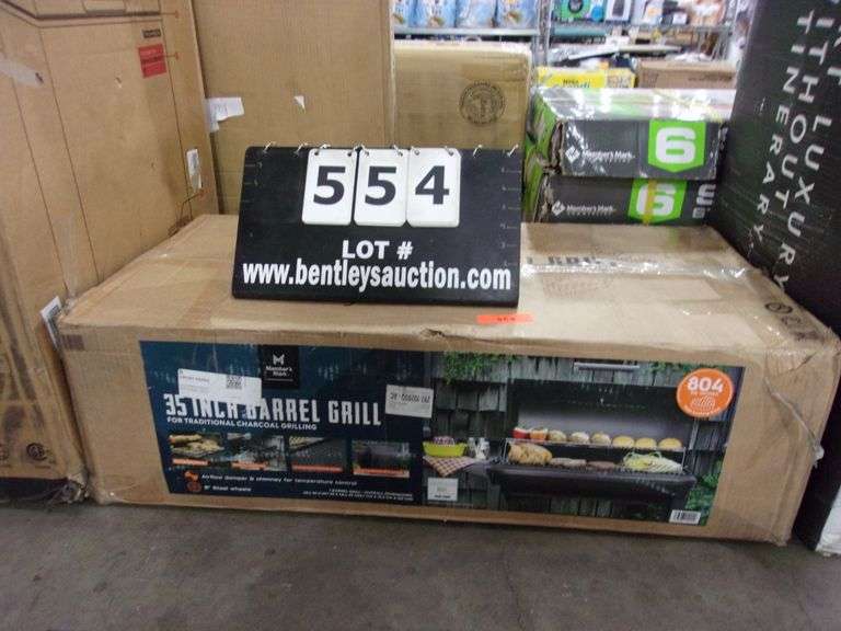 MEMBERS MARK 35 IN. BARREL GRILL TRADITIONAL CHARCOAL GRILL- 804 SQ. IN ...