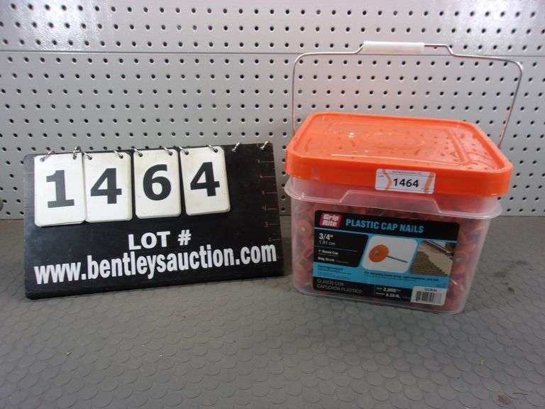 GRIP RITE 3/4" ORANGE PLASTIC CAP NAILS - 3,000 PER BUCKET - Bentley ...
