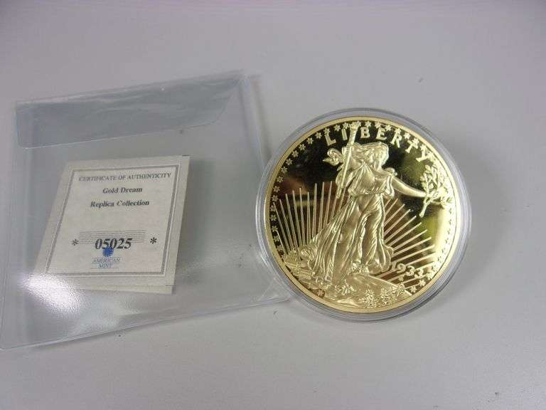 AMERICAN MINT GOLD DREAM REPLICA COLLECTION- (2012) GOLD DOUBLE EAGLE ...