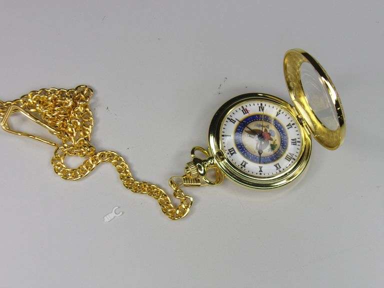 PRESIDENT OF THE UNITED STATES OF AMERICA REPLICA GOLD PLATED POCKET ...