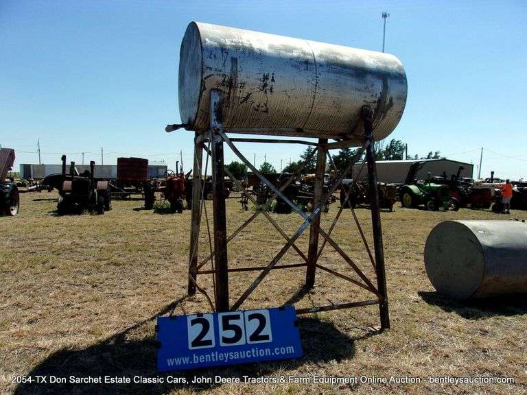 FARM USE STEEL STAND FUEL TANK - POSSIBLY 300 GAL. - Bentley ...