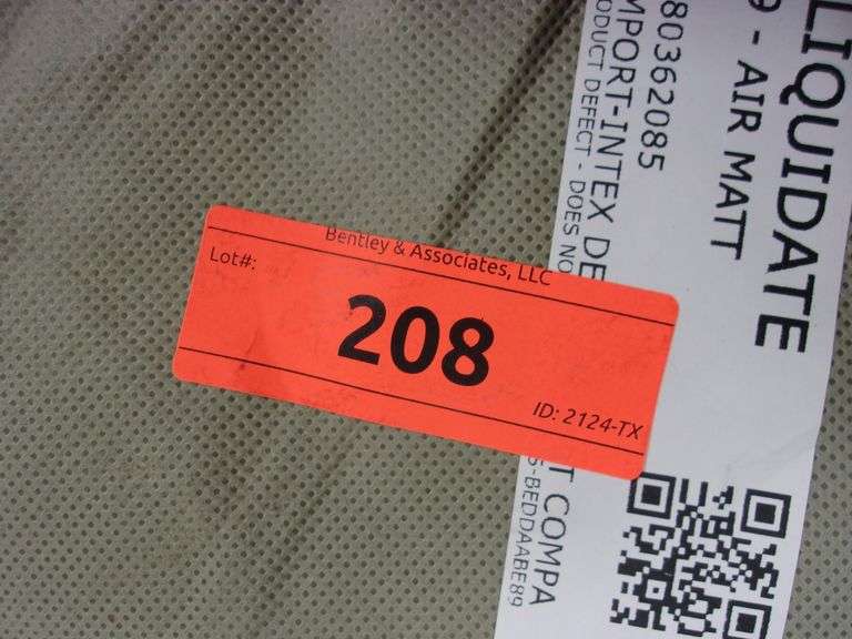 INTEX M#: AP619C AIR MATTRESS - Bentley & Associates, LLC