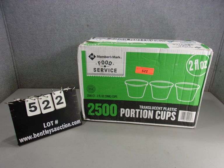 MEMBERS MARK FOOD SERVICE TRANSLUCENT PLASTIC PORTION CUPS- 2500 CUPS ...