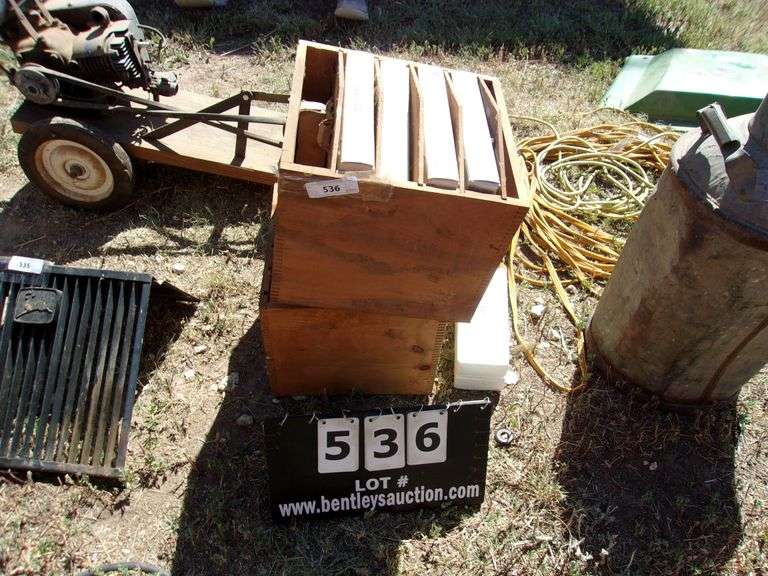 WOOD STORAGE BOXES W/ TRACTOR COMPONENTS - Bentley & Associates, LLC
