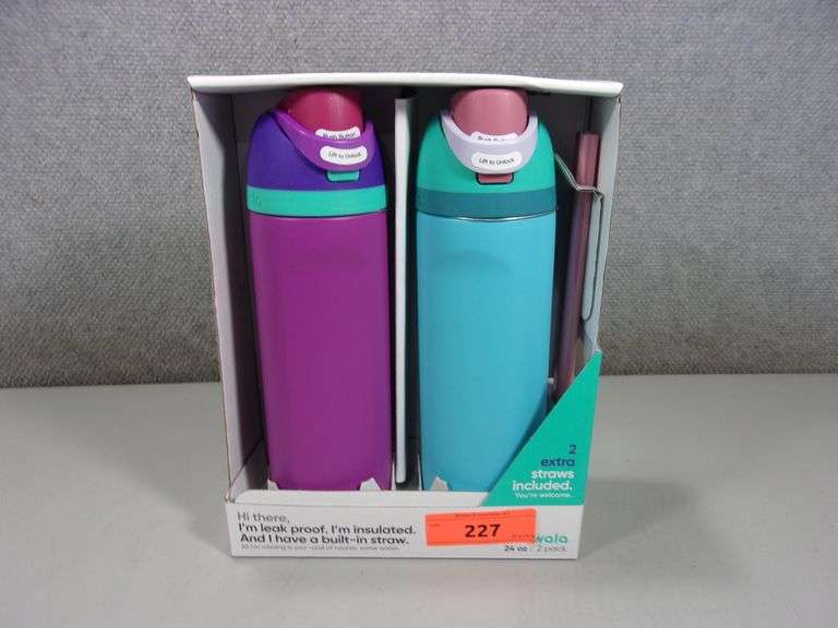 BOX: OWALA 24 OZ. FREE SIP MAROON STAINLESS STEEL WATER BOTTLE ...