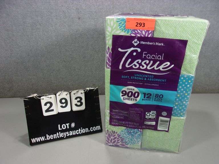 MEMBERS MARK FACIAL TISSUES (12 BOXES= 900 SHEETS) - Bentley ...