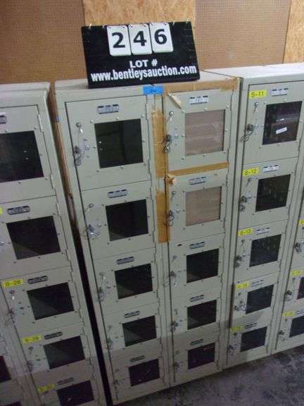TAN LOCKERS W/ PLEXIGLASS WINDOWS- 10 LOCKER SPACES - Bentley ...