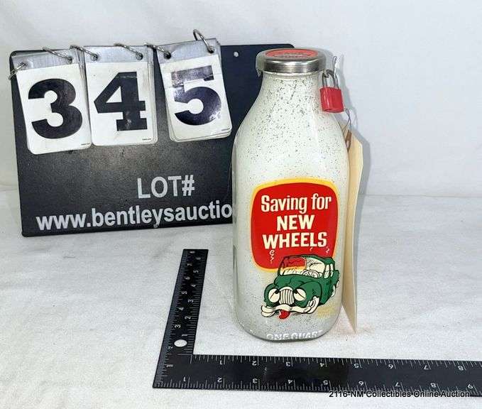 GLASS MILK JUG, 9" TALL - Bentley & Associates, LLC