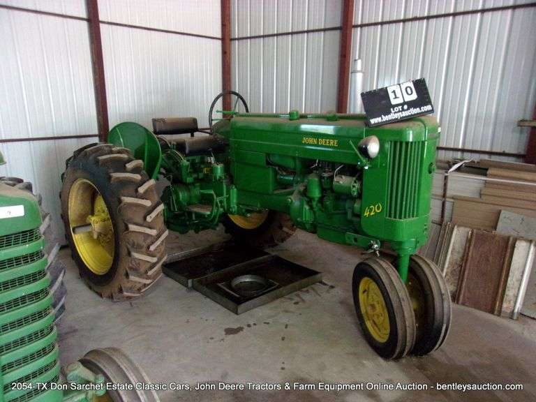 1956 JOHN DEERE MODEL 420 TRACTOR - GENERAL PURPOSE - SERIAL # 87079 ...