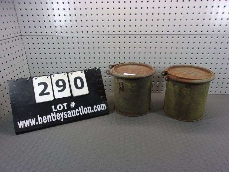 ROUND MILITARY STORAGE CANISTERS - MS24347-42 - SMALL CANISTERS (2X ...