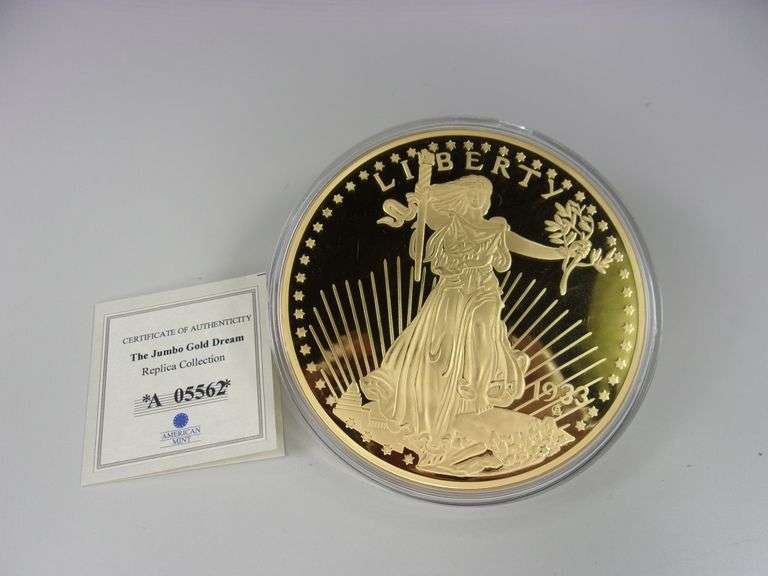 AMERICAN MINT THE JUMBO GOLD DREAM REPLICA COLLECTION (2014) 1933 GOLD ...