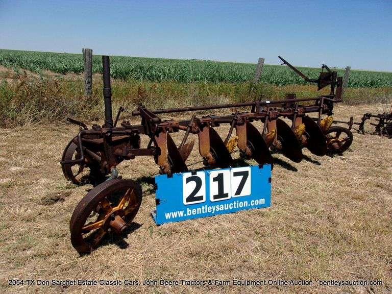 ANTIQUE MINNEAPOLIS MOLINE 10' 5-DISC ONE-WAY STEEL WHEEL PLOW ...