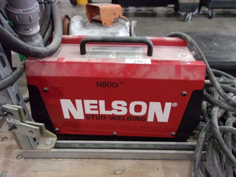NELSON N800I STUD WELDING SYSTEM W/ WOOD DECK 4-WHEELED FLAT CART ...
