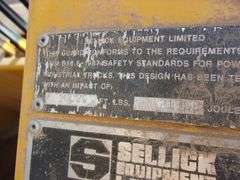 SELLICK SD-80 4X4 ALL TERRAIN DIESEL FORKLIFT, 8000 #'S, 1,743 HOURS ...