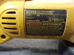 DEWALT DC410 4-1/2" HEAVY DUTY CORDLESS CUT-OFF TOOL W/ 3 BATTERIES ...