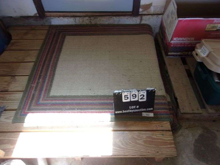 BEIGE, GREEN, RED, BLUE & ORANGE MUD RUG - Bentley & Associates, LLC