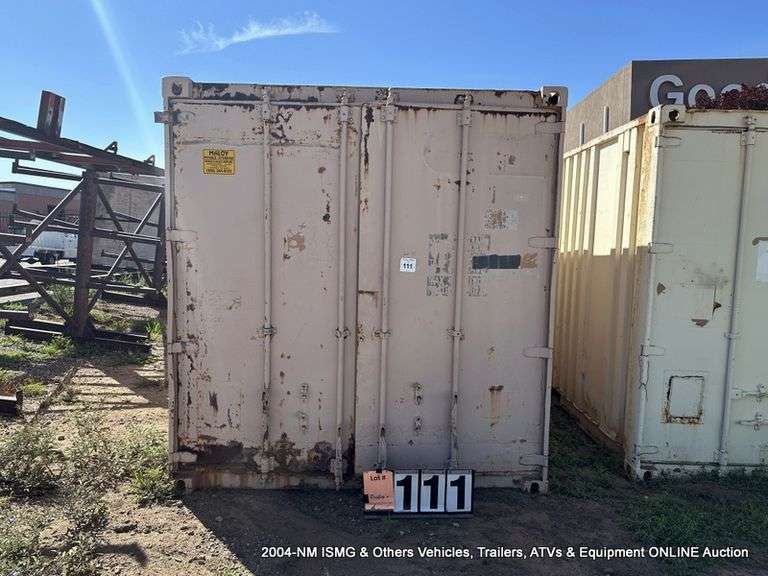 STORAGE CONTAINER - TAN, 20' W/ SHELVES - Bentley & Associates, LLC