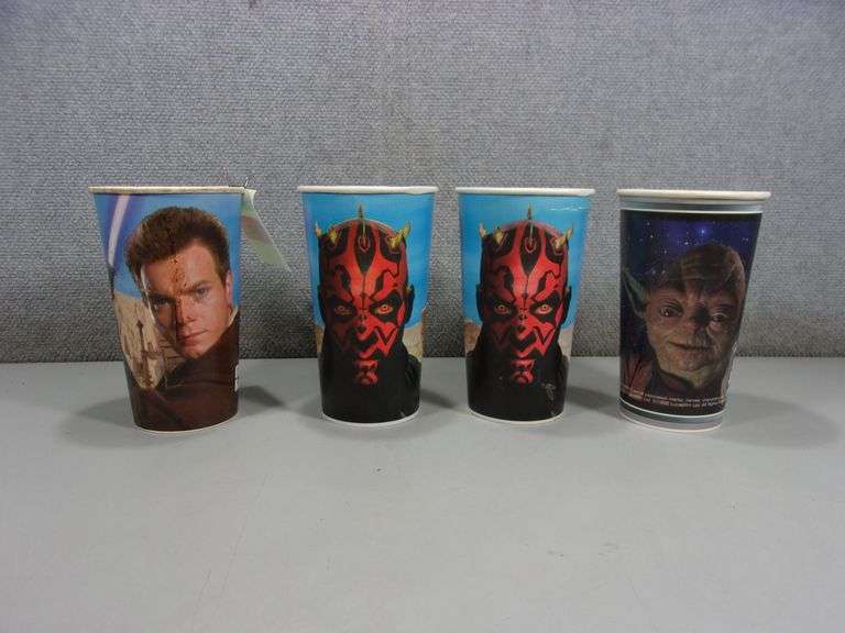 LOT: (4) 7-ELEVEN STAR WARS TRILOGY PAPER PROMOTIONAL CUPS - Bentley ...