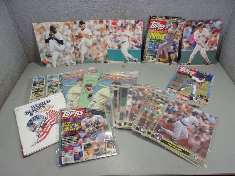 LAMINATED MAGAZINES, BASEBALL POSTERS & CARDS LARRY LILES SIGNED CARD ...