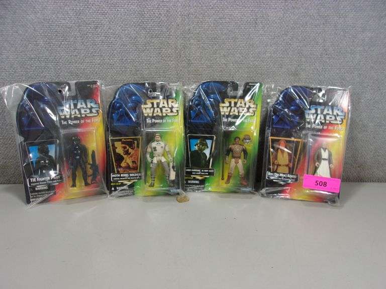 LOT: (4) 1995 & 1996 HASBRO LUCASFILM STAR WARS FIGURINES- HOTH REBEL ...