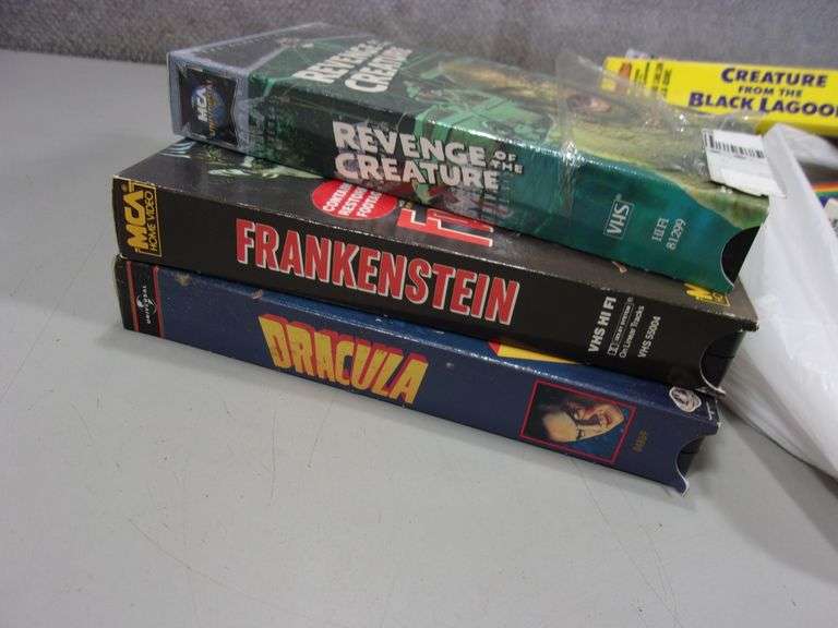 LOT: (10) HORROR/SCI FI MOVIES ON VHS - FRANKENSTEIN, DRACULA, THE FLY ...