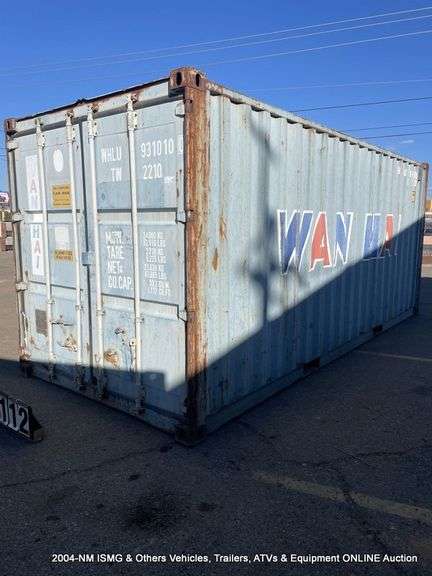 20' CONEX STORAGE CONTAINER - BLUE, VIN: WHLU931010 - Bentley ...