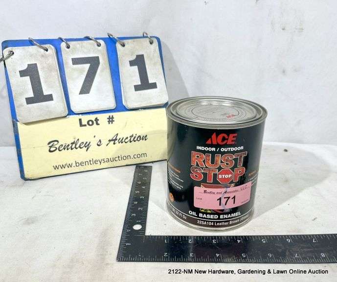 ACE RUST STOP OIL BASED ENAMEL 225A104 LEATHER BROWN GLOSS PAINT - 1 QT ...