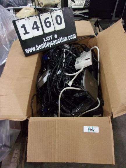 BOX: ASSORTED POWER CORDS, VIDEO CABLES, AC ADAPTERS - Bentley ...