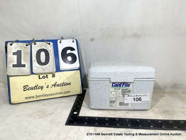 CARD FILE BOX, 4" X 6" - Bentley & Associates, LLC