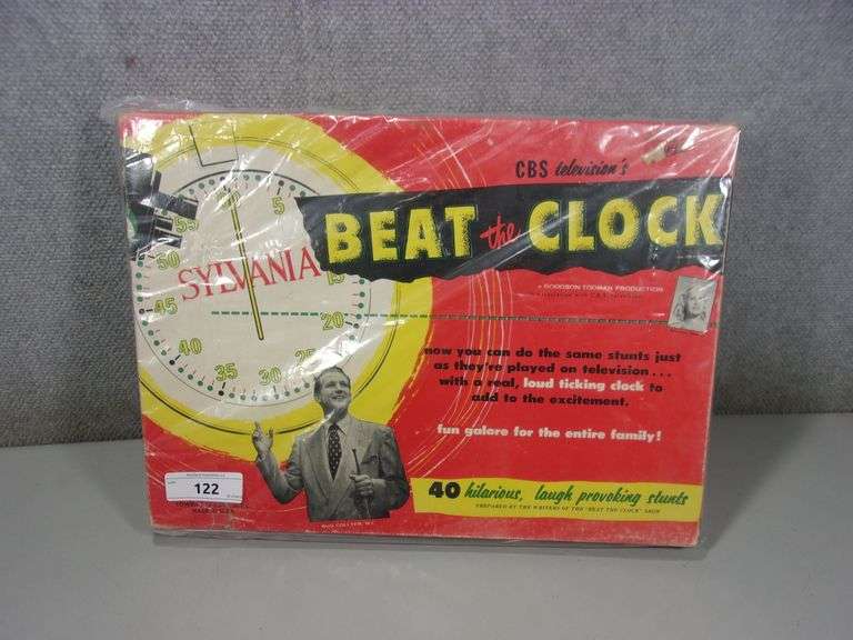 BEAT THE CLOCK BOXED GAME - 1954 BASED ON EARLY TV GAME SHOW W/ BUD ...