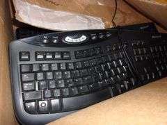 PALLET: ASSORTED KEYBOARDS, MICE, 1-DELL PULLOUT KEYBOARD DRAWER, SURGE ...