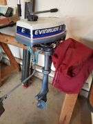 Evinrude 2 hp. gas trolling motor, model 2502D. Includes manual ...
