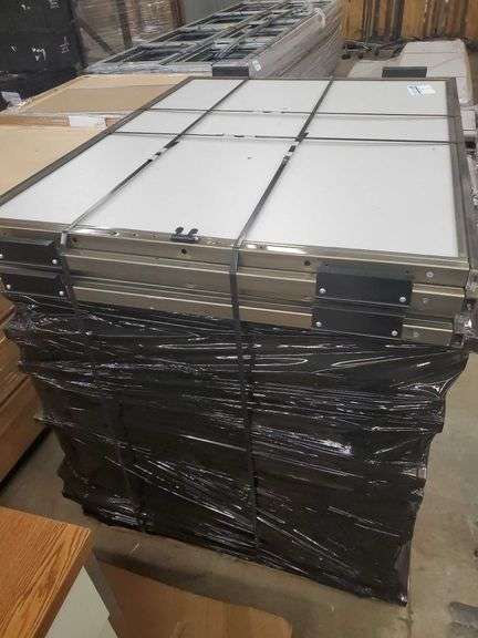 Lozier 3x4 end panels. Gold frame gray solid panel. Entire pallet of 38 ...