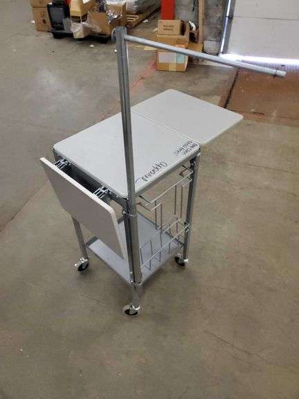 Ergo Smart Standing height back room utility cart with locking wheels ...