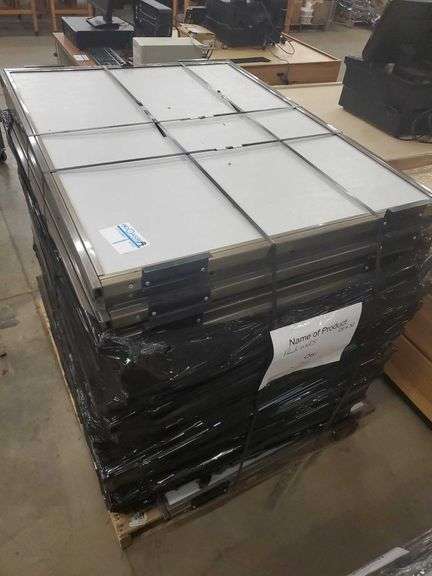 Lozier 3x4 end panels. Gold frame gray solid panel. Entire pallet of 38 ...