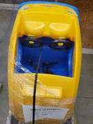 Mccue Corp Bean fiberglass child pusher shopping cart with gray metal ...