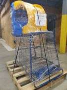 Mccue Corp Bean fiberglass child pusher shopping cart with gray metal ...