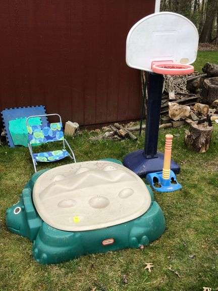 Little Tike dinosaur sandbox/swim pool with lid, Little Tikes ...