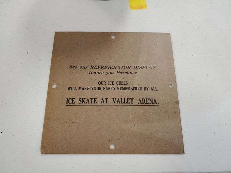 9x9 cardboard ice delivery sign - Bid-Assets Online Auctions