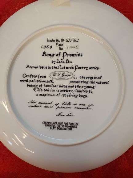 Danbury Mint, Franklin Mint , W.L. George Fine China collector plates ...