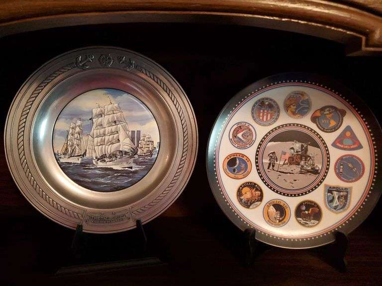 (2) decorator plates including The Tall Ships of "Salute to America ...