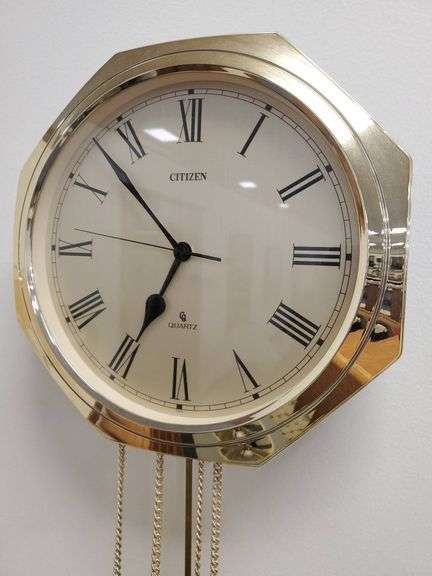 Wall mount citizen quartz pendulum clock - Bid-Assets Online Auctions