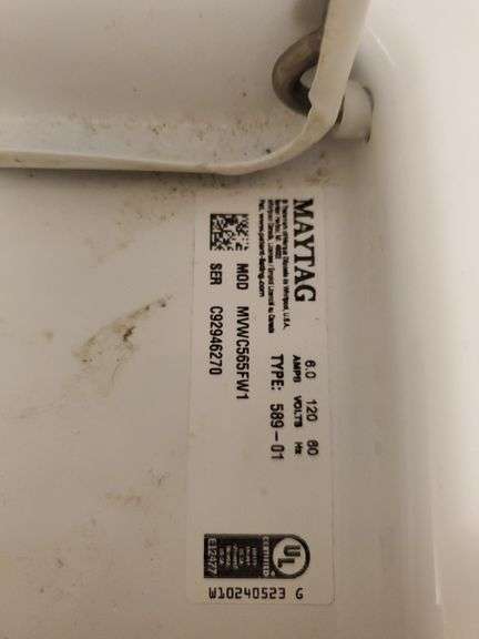 Maytag Commercial Technology washer.. model number mvwc565fw1... Lower ...