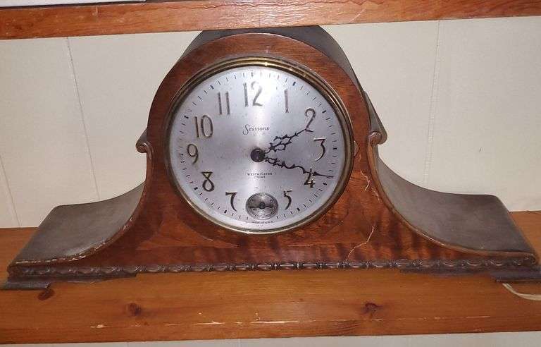 No 94 DW Sessions Westminster chime electric mantel clock - Bid-Assets ...